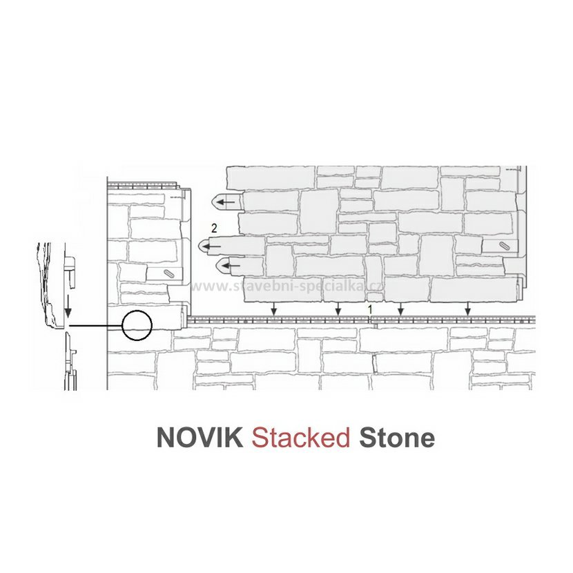 Fasádní obkladový panel NOVIK Stacked Stone odstín Sand | stavebni ...